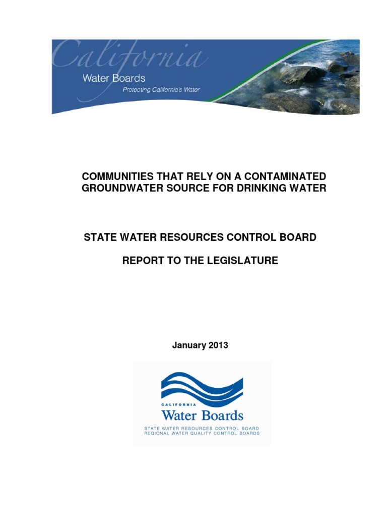 State Water Board Contaminated Groundwater Report | PDF | Water ...