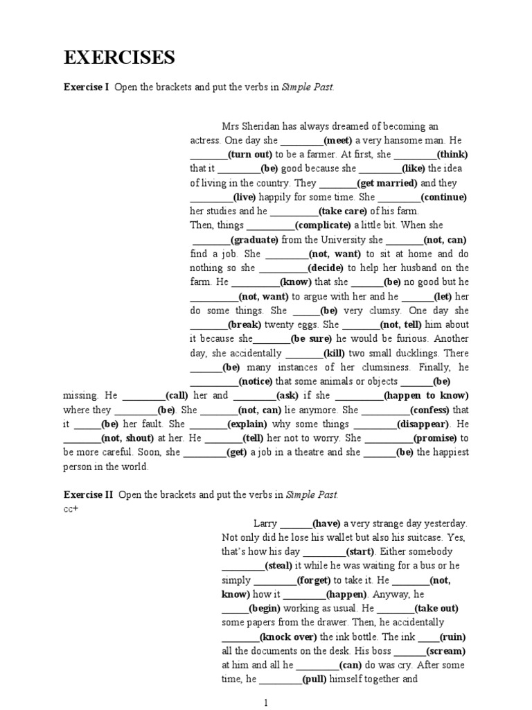 Simple Past Stories | PDF | English Language