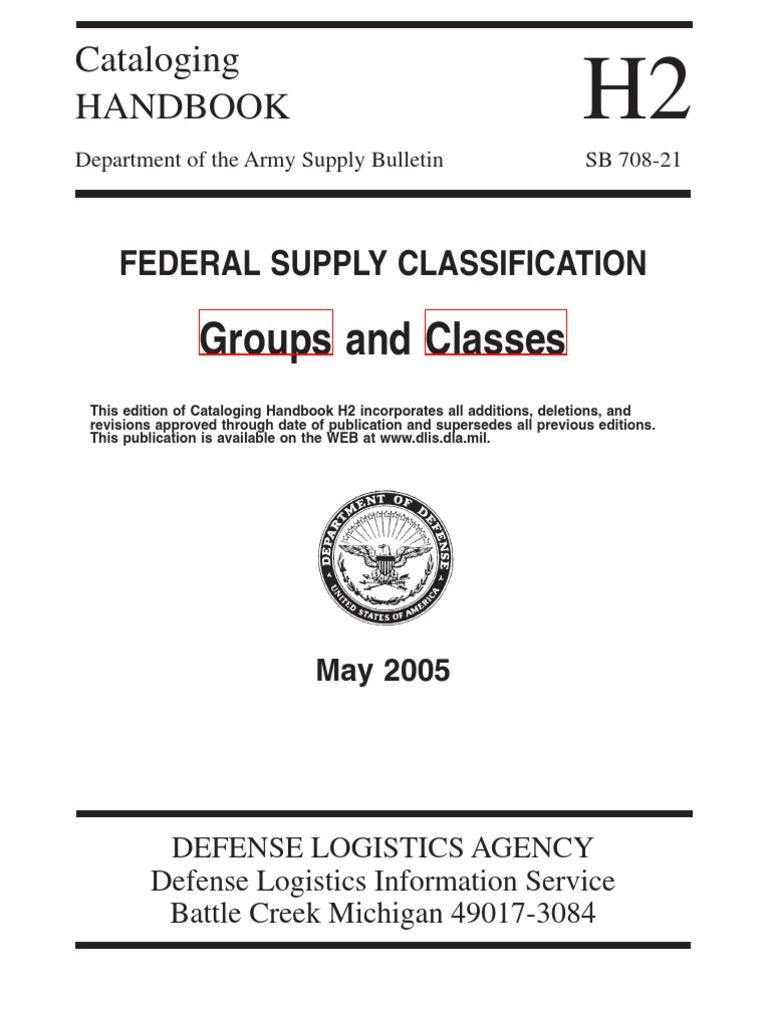FSC Cataloging HDBK-H2 | PDF | Engines | Vehicles