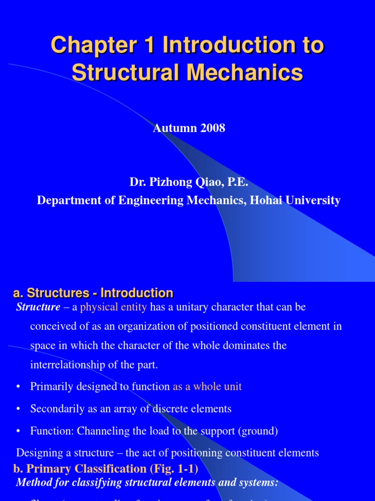 Introduction to Structural Mechanics | PDF | Structural Load | Force