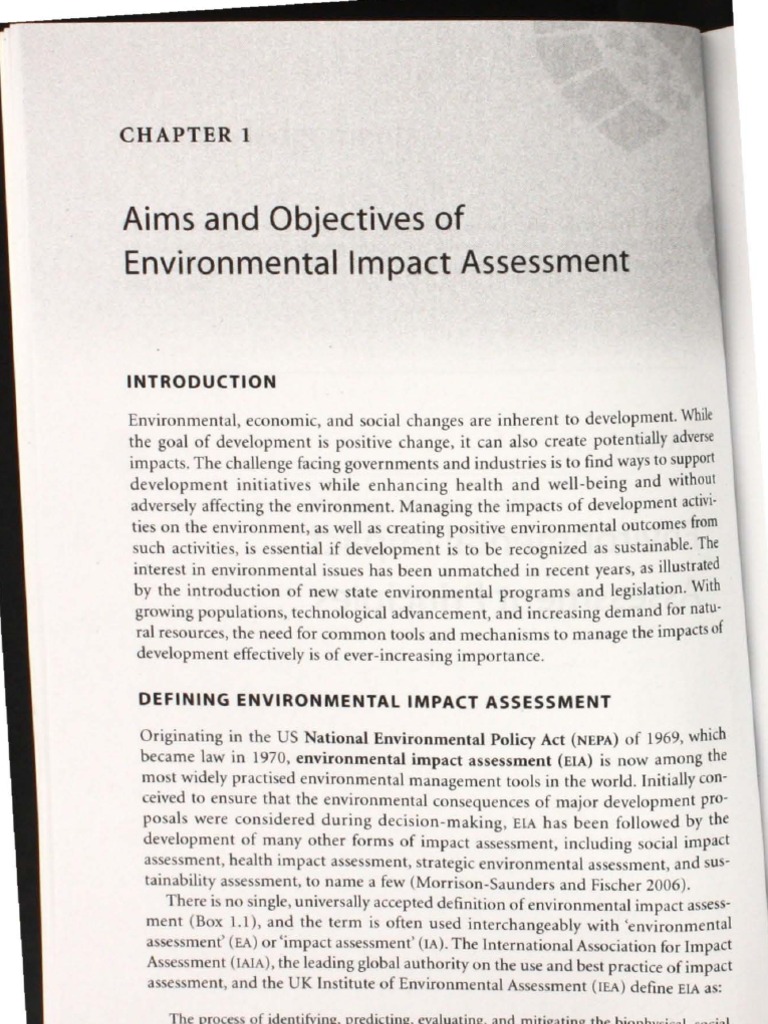 Intro To Environmental Assessment | PDF | National Environmental Policy ...