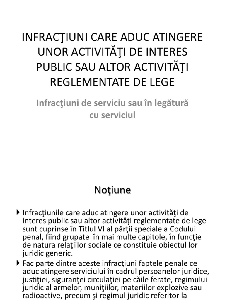 Curs 18 - Infractiuni de Serviciu | PDF