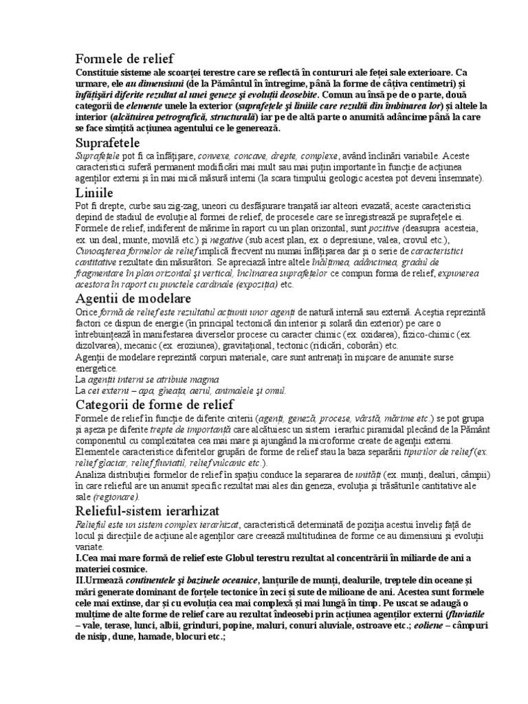 Formele de Relief | PDF