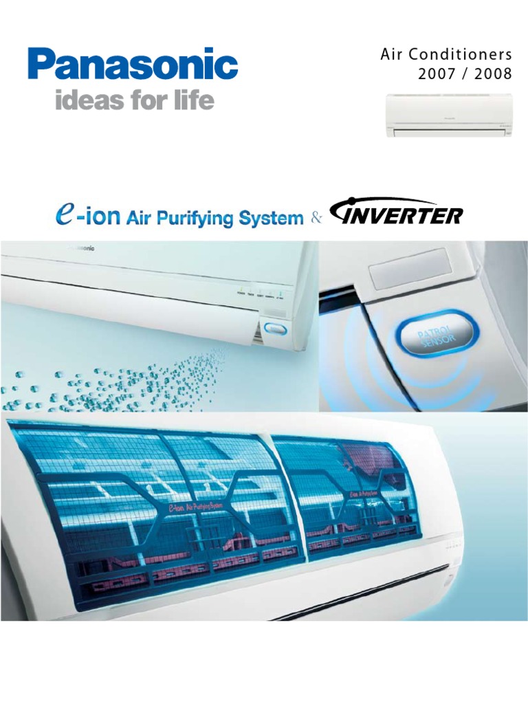 07-08 Panasonic Wall Split Brochure | Power Inverter | Air Conditioning ...