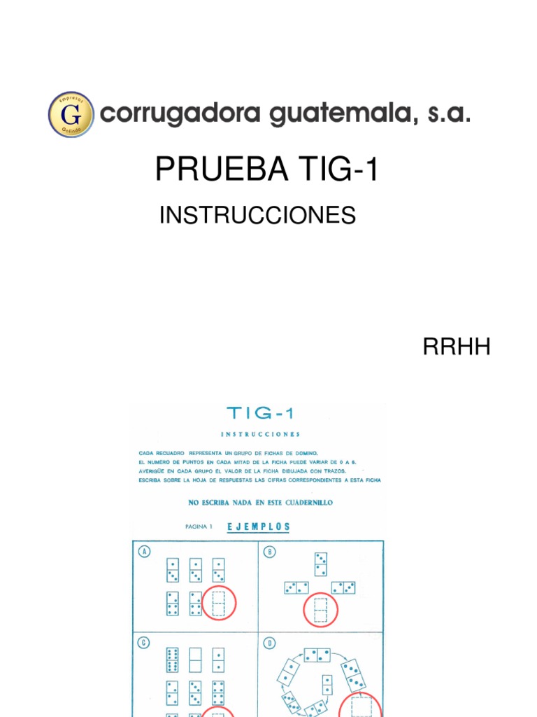 Prueba Tig 1 | PDF