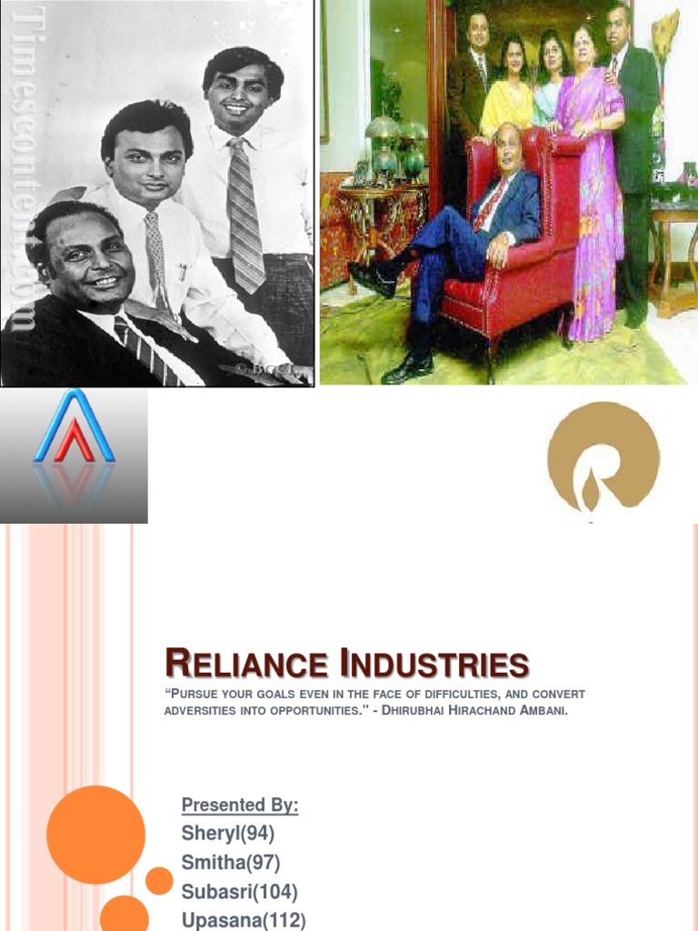 Anil Ambani's Reliance Group Overview | PDF | Oil Refinery | Energy And ...