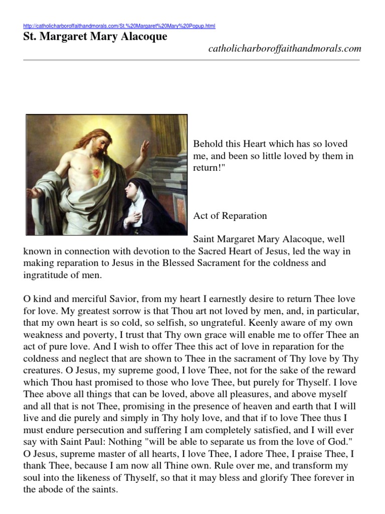 ST Margaret Mary Alacoque | PDF | Grace In Christianity | Jesus