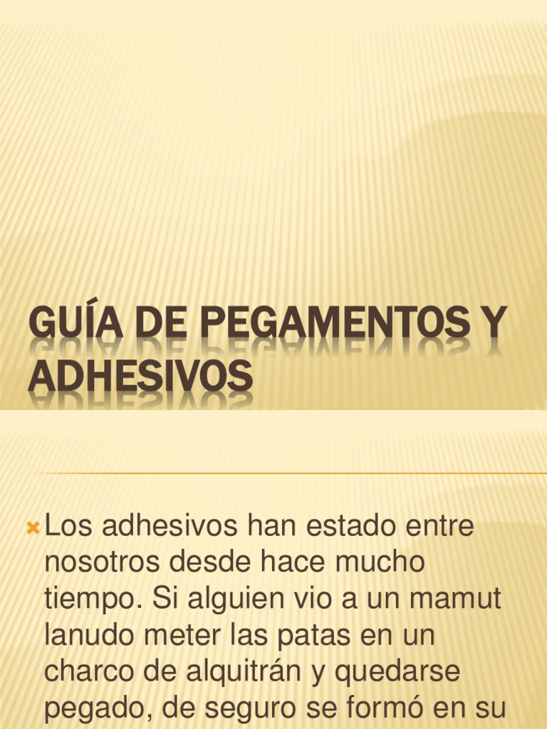 Guía Completa de Pegamentos y Adhesivos | PDF | Adhesión | Papel
