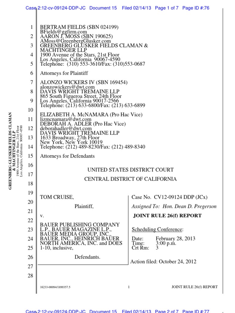 Gov Uscourts Cacd 545913 15 0 | PDF | Discovery (Law) | Federal Rules Of Civil Procedure