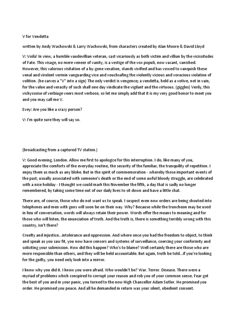 V For Vendetta | PDF | Social Science