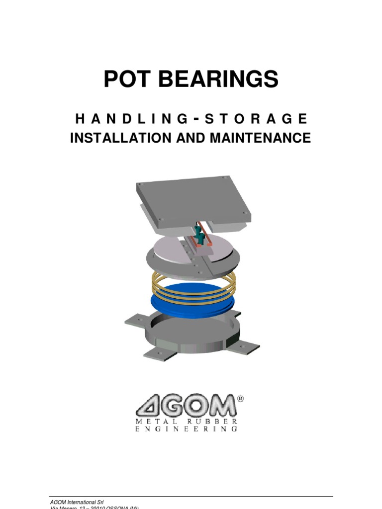 Pot Bearings Installation Guide | PDF | Bearing (Mechanical) | Precast ...