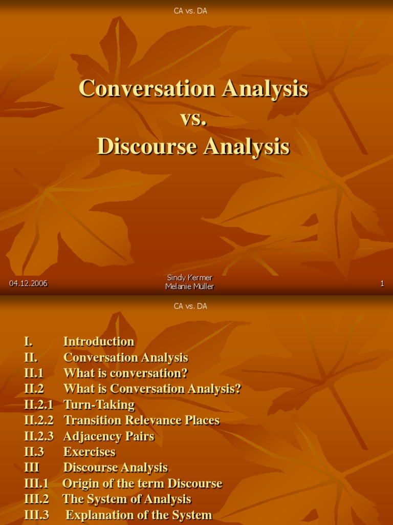Conversational Discourse | Semiotics | Linguistics