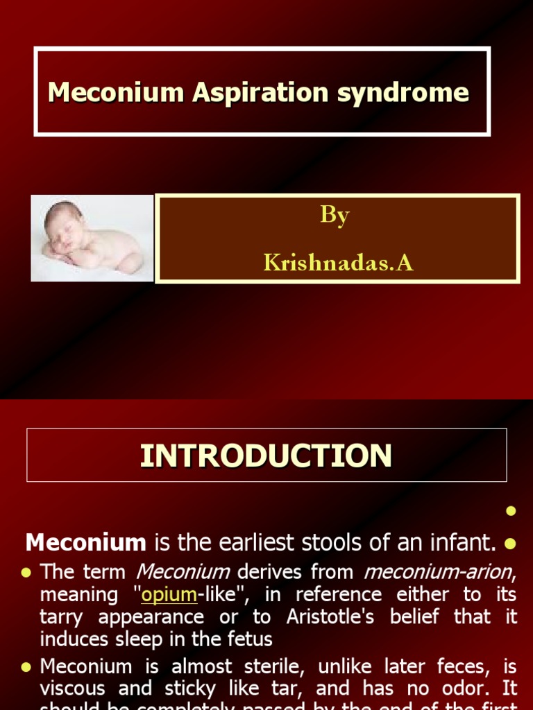 Meconium Aspiration Syndrome | PDF | Medicine | Medical Specialties