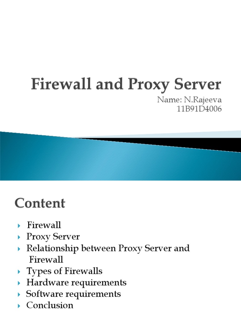 Firewall and Proxy Servers | PDF | Firewall (Computing) | Proxy Server