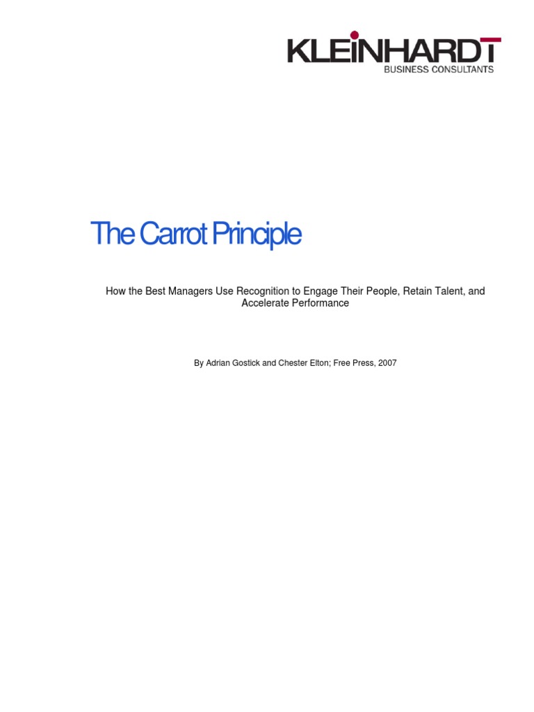 The Carrot Principle | PDF | Leadership | Motivation