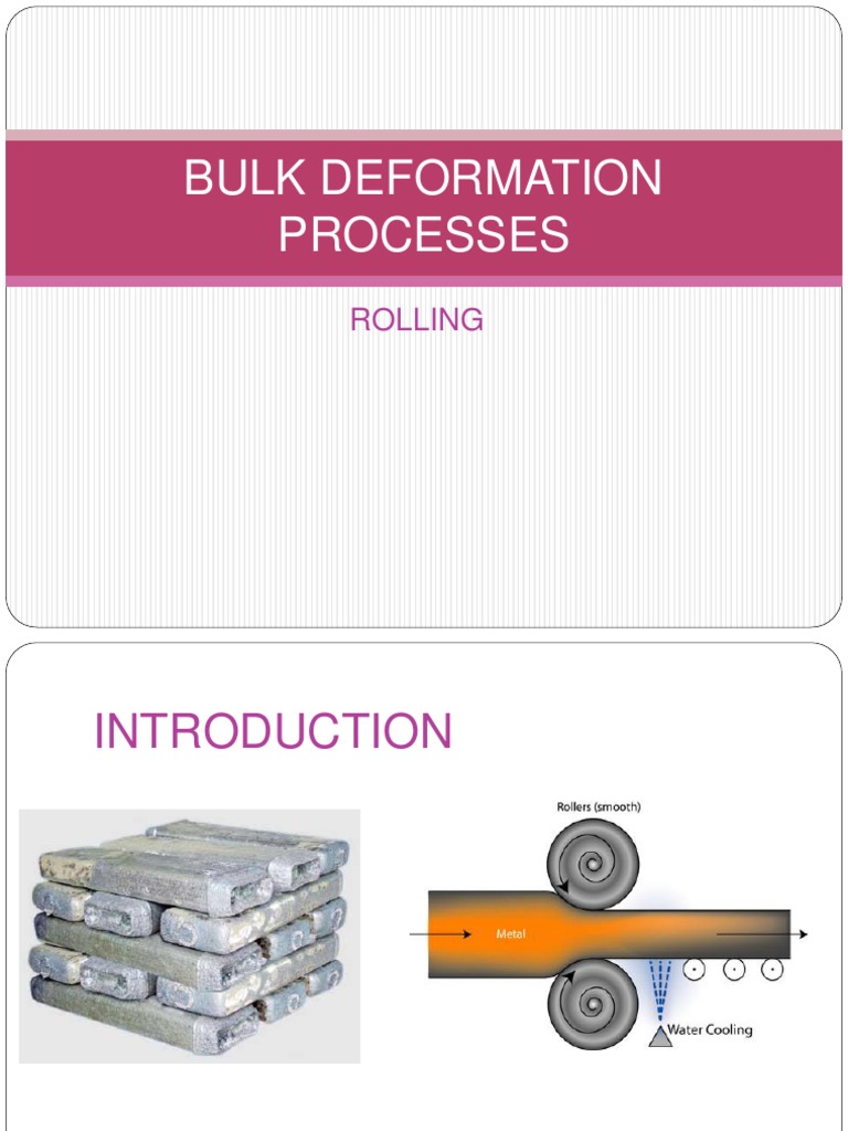 Bulk Deformation Processes: Rolling | PDF | Rolling (Metalworking ...