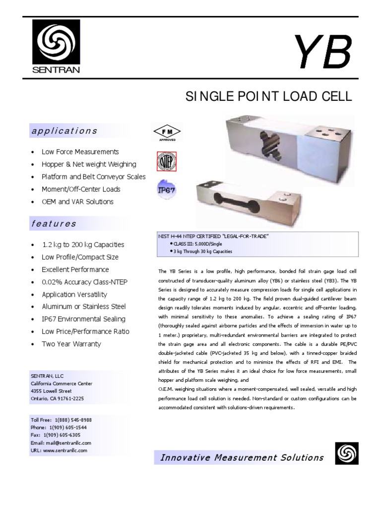 Load Cell datasheet | Electromagnetism | Electricity