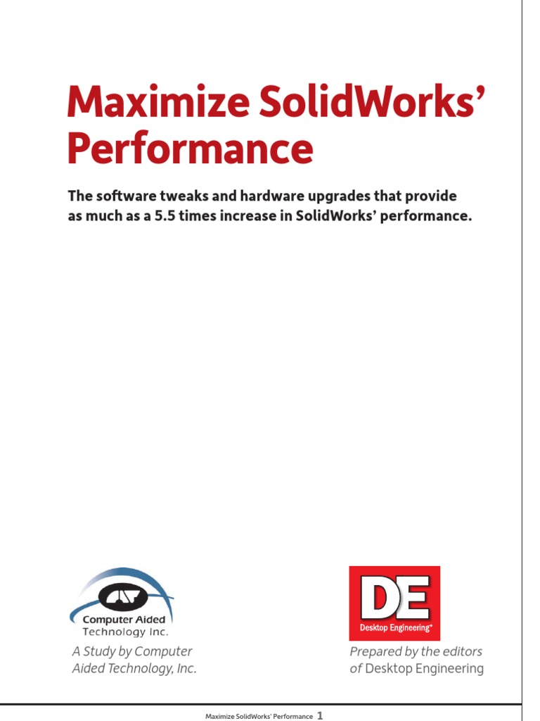 Maximizing Solidworks Performance | Download Free PDF | Solid State Drive | Multi Core Processor