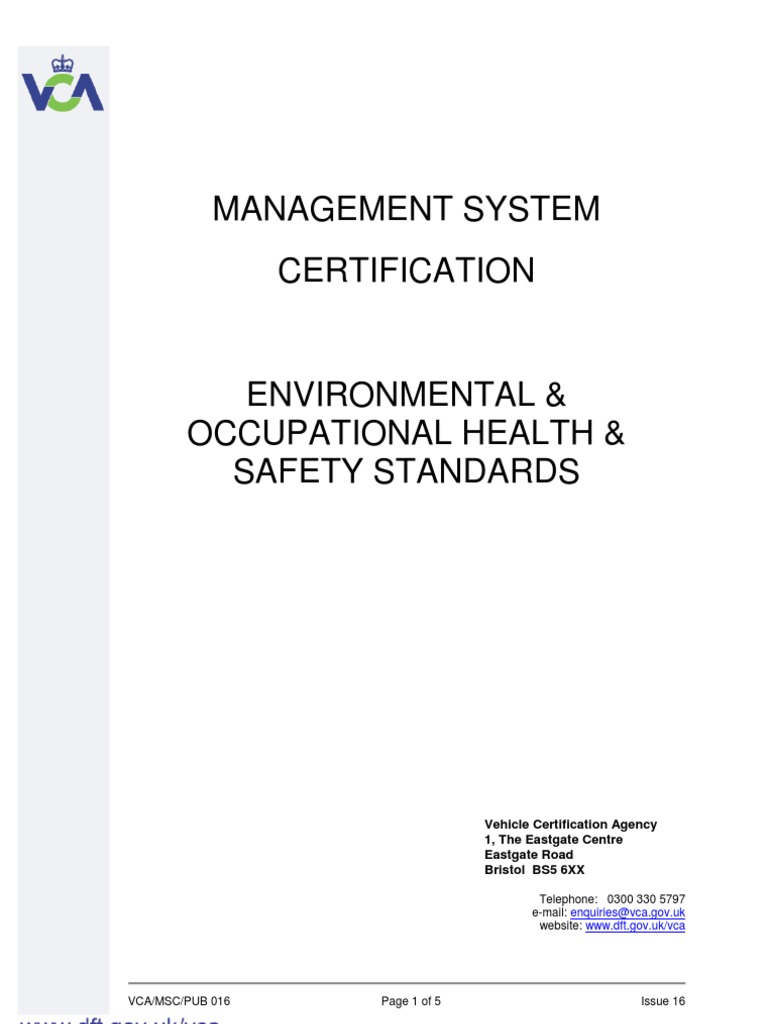 Management System Certification: Telephone: 0300 330 5797 E-Mail ...