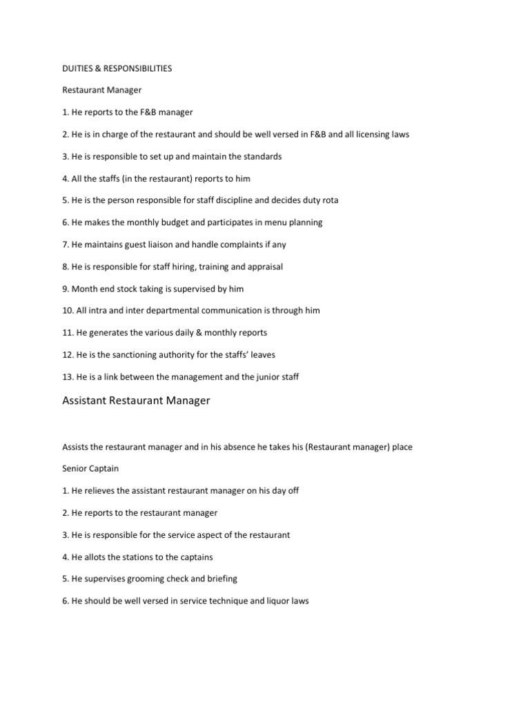 Training Waiter | PDF | Career & Growth | Wellness