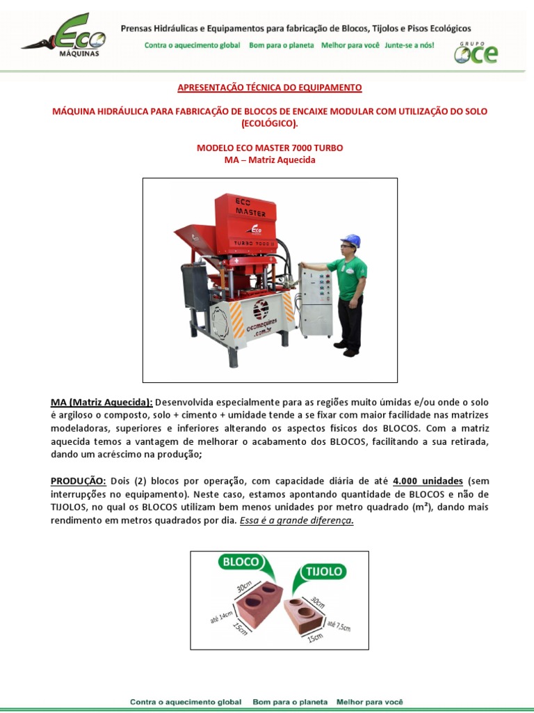 Máquina Hidráulica Eco Master 7000 Turbo | PDF | Eletricidade | Solo