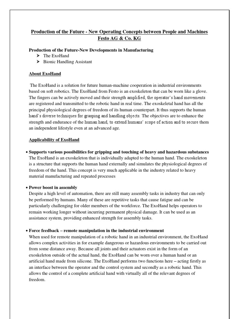 EXO Hand | PDF | Robotics | Automation