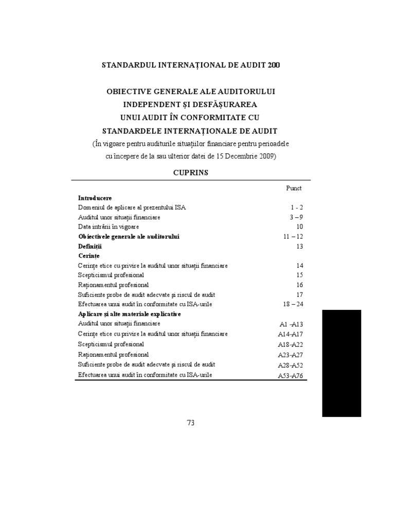 ISA-200 - Obiective Generale Ale Auditorului Independent Şi ...