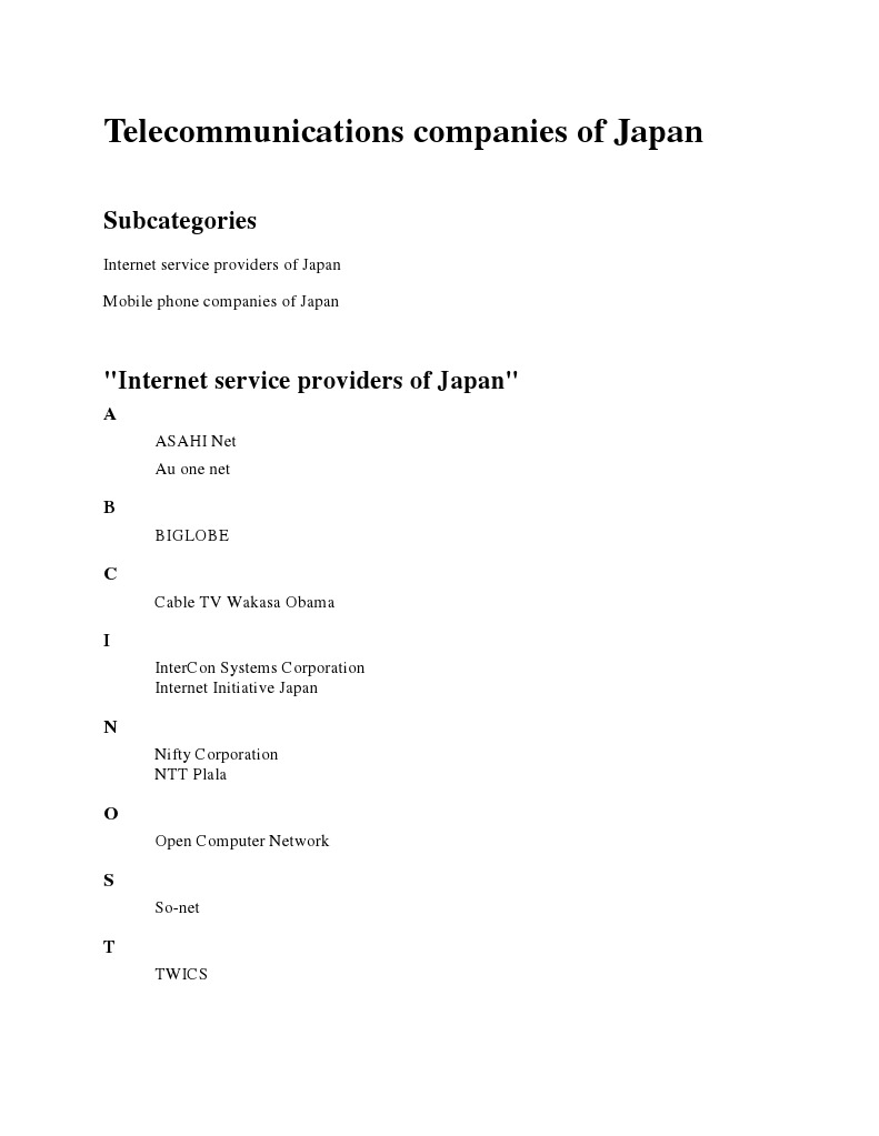 Telecommunications Companies in Japan | PDF