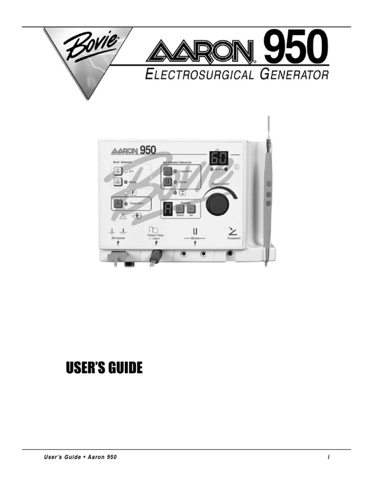 Aaron Bovie 950 User Manual | PDF | Artificial Cardiac Pacemaker ...