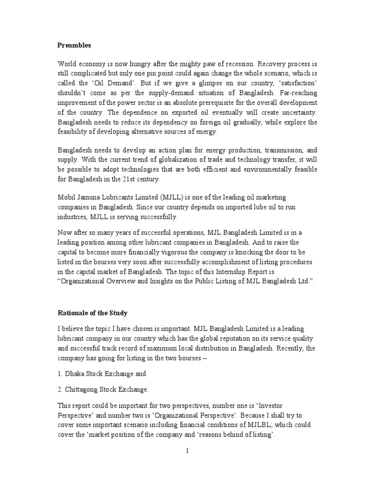 Report of MJL | PDF | Motor Oil | Lubricant