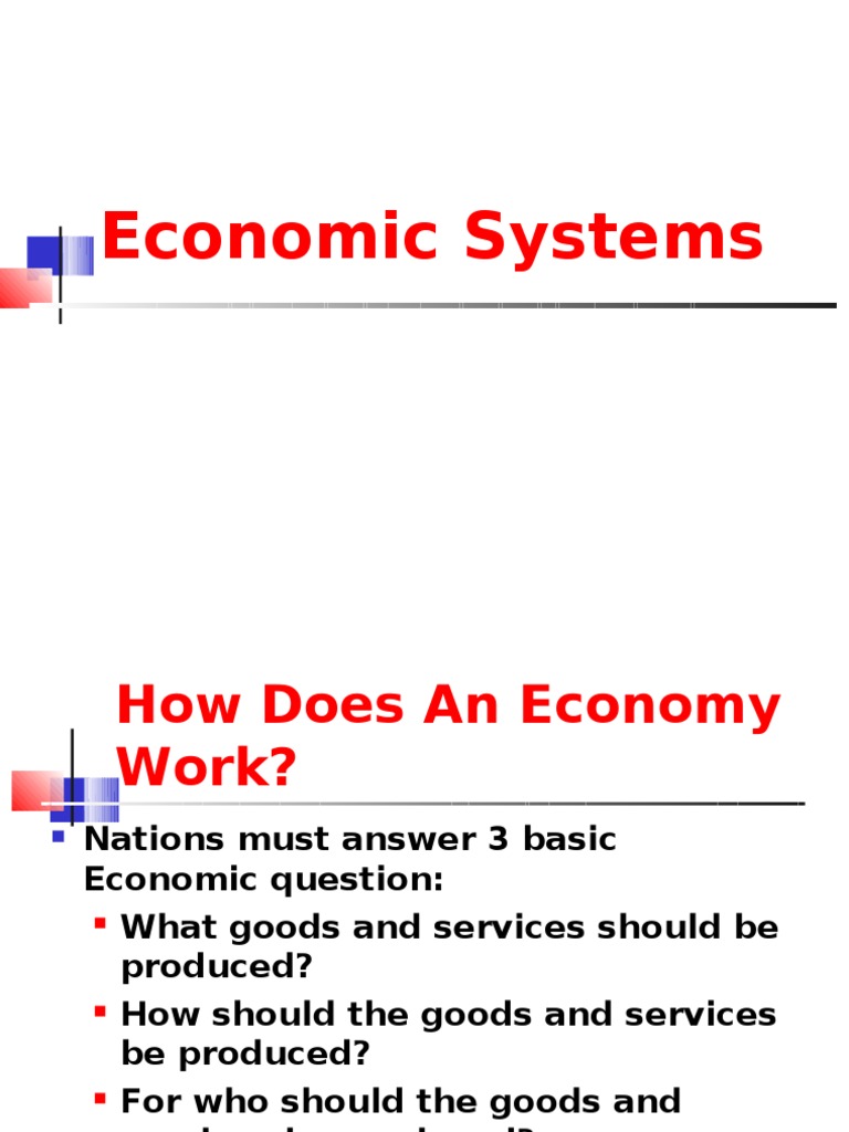 Economic Systems | PDF | Economic System | Socialism