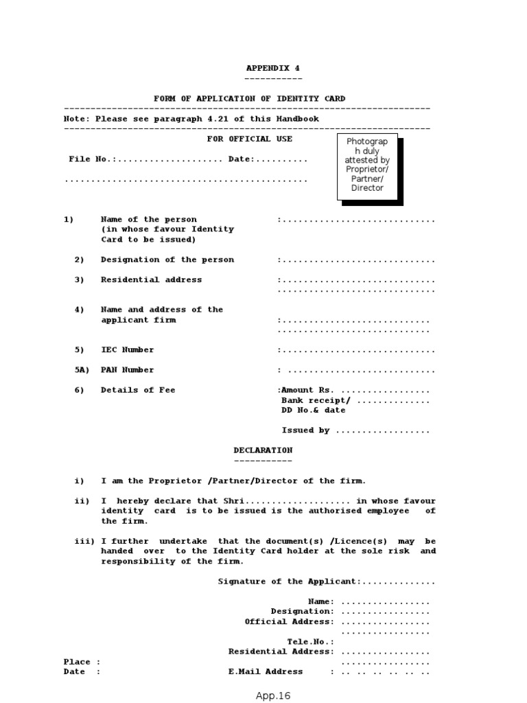 Photograp H Duly Attested by Proprietor/ Partner/ Director | PDF ...