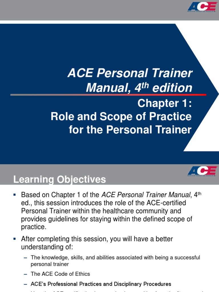 Chapter 01 Ace Personal Trainer | PDF | Personal Trainer | Dietitian