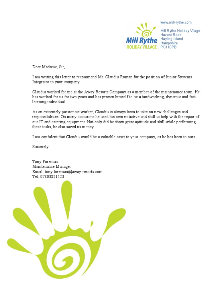 Scrisoare de Recomandare | PDF