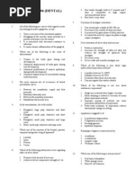 Part 1 ORE Sample Questions v2 | PDF | Dental Implant | Dentures