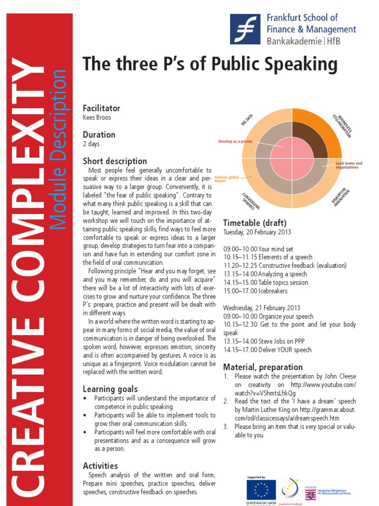 The Three P's of Public Speaking | Public Speaking | Communication