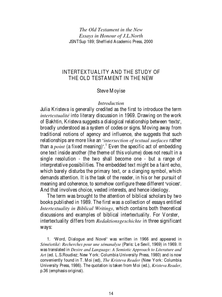 JSNT | PDF | Intertextuality | Book Of Revelation