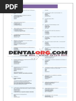 ORE Part 1 Exam Sample Questions | PDF | Dental Implant | Dentures