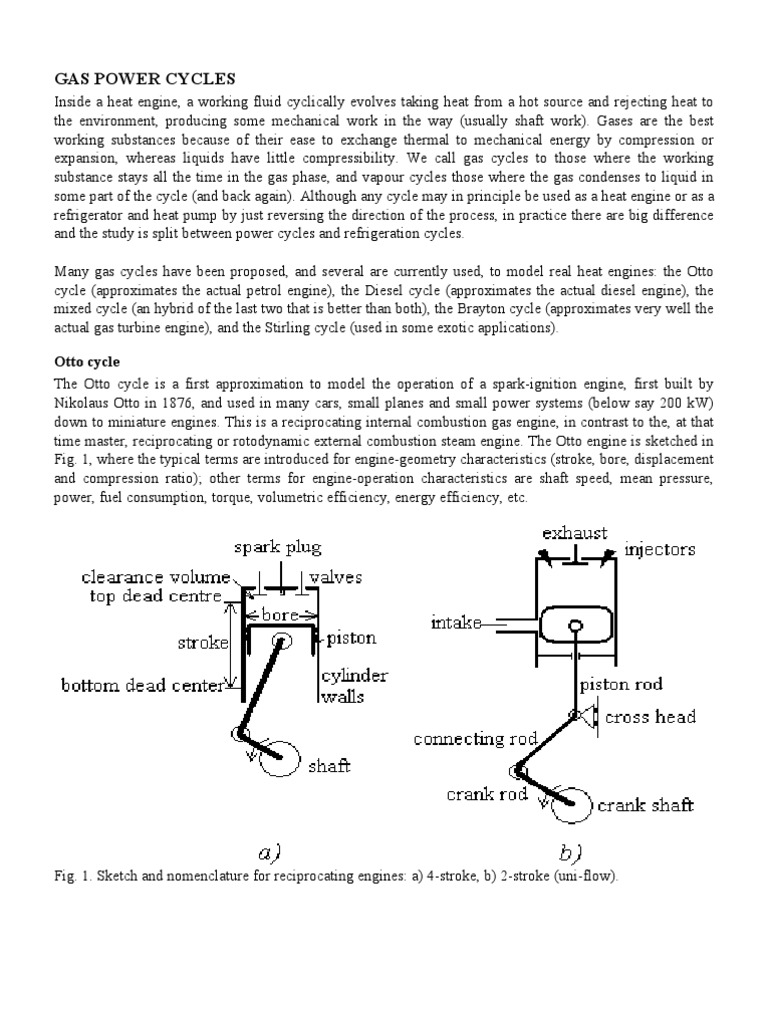 Gas Power Cycles: Otto Cycle | PDF | Internal Combustion Engine ...