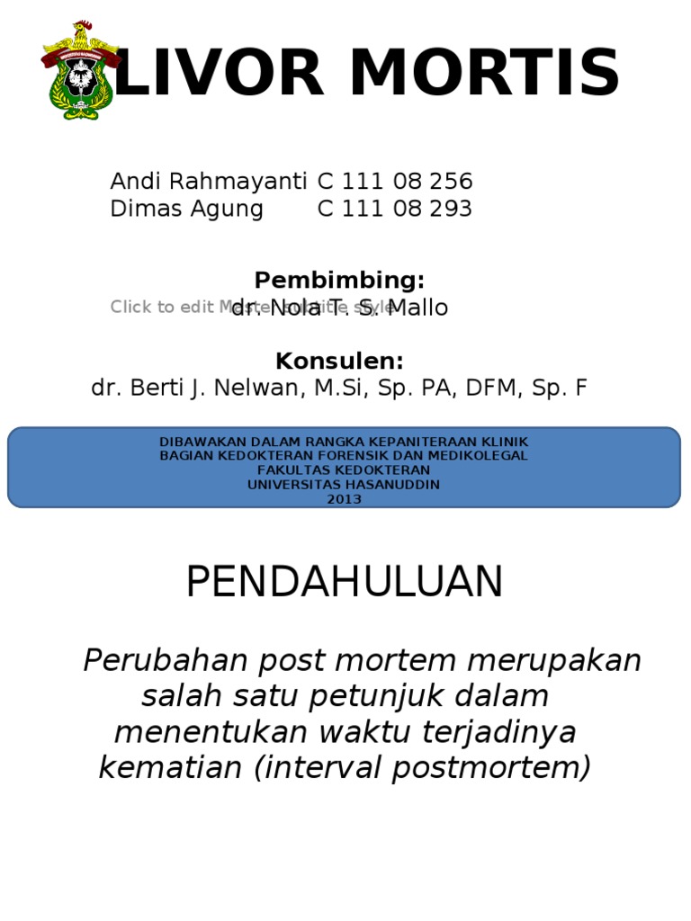 Memahami Livor Mortis dalam Kedokteran Forensik | PDF