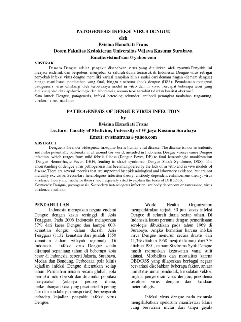 Patogenesis Infeksi Virus Dengue | PDF