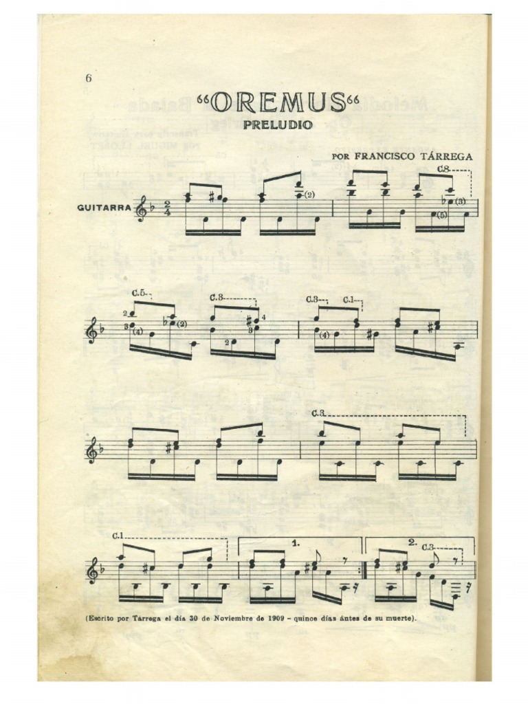 Tarrega Oremus Endecha | PDF
