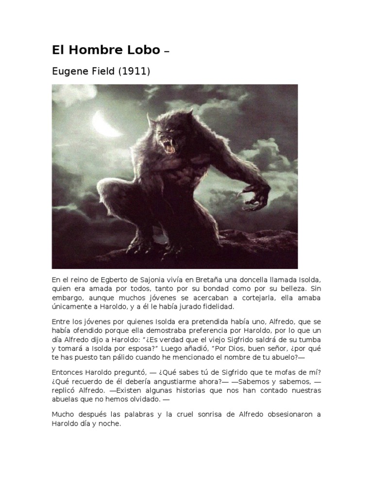 El Hombre Lobo | PDF | Hombres lobo | Lobo gris
