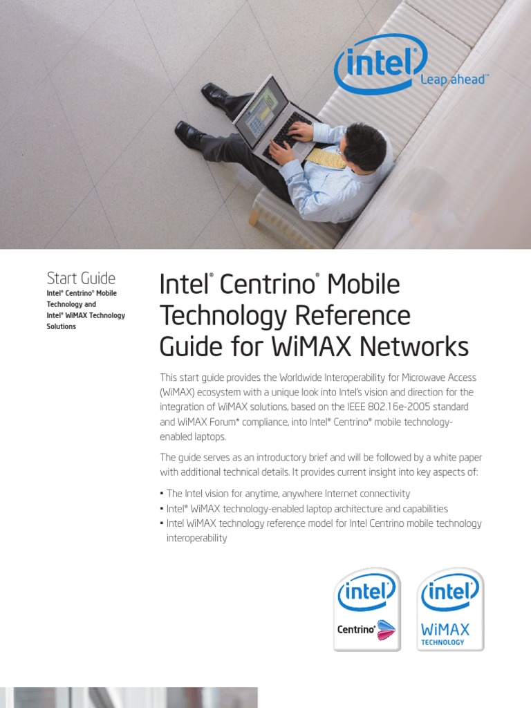 Intel Centrino Mobile Technology Reference Guide For Wimax Networks | PDF | Wi Max | Internet Access