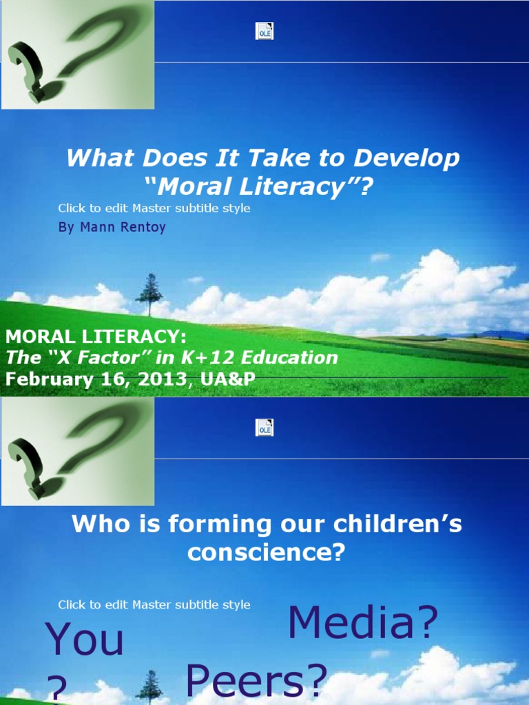 Moral Literacy | PDF | Adolescence | Psychological Concepts