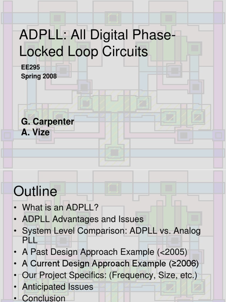 ADPLL All Digital Phase Locked Loop Circuits | PDF | Analog Circuits ...