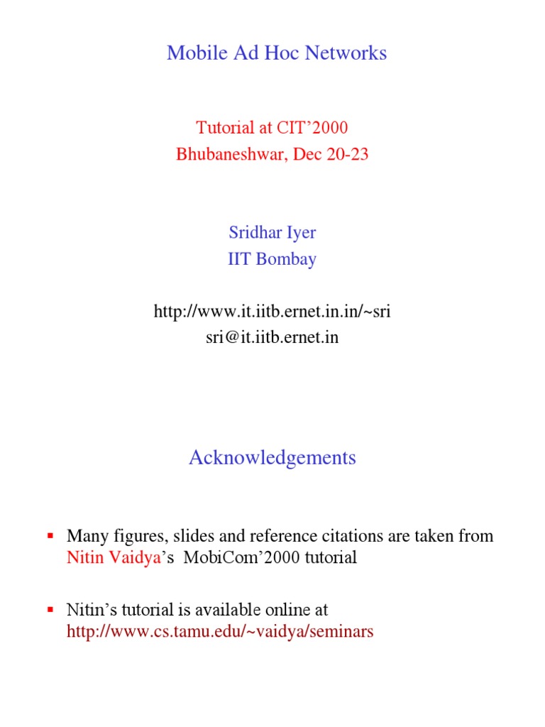 Manet | PDF | Routing | Transmission Control Protocol