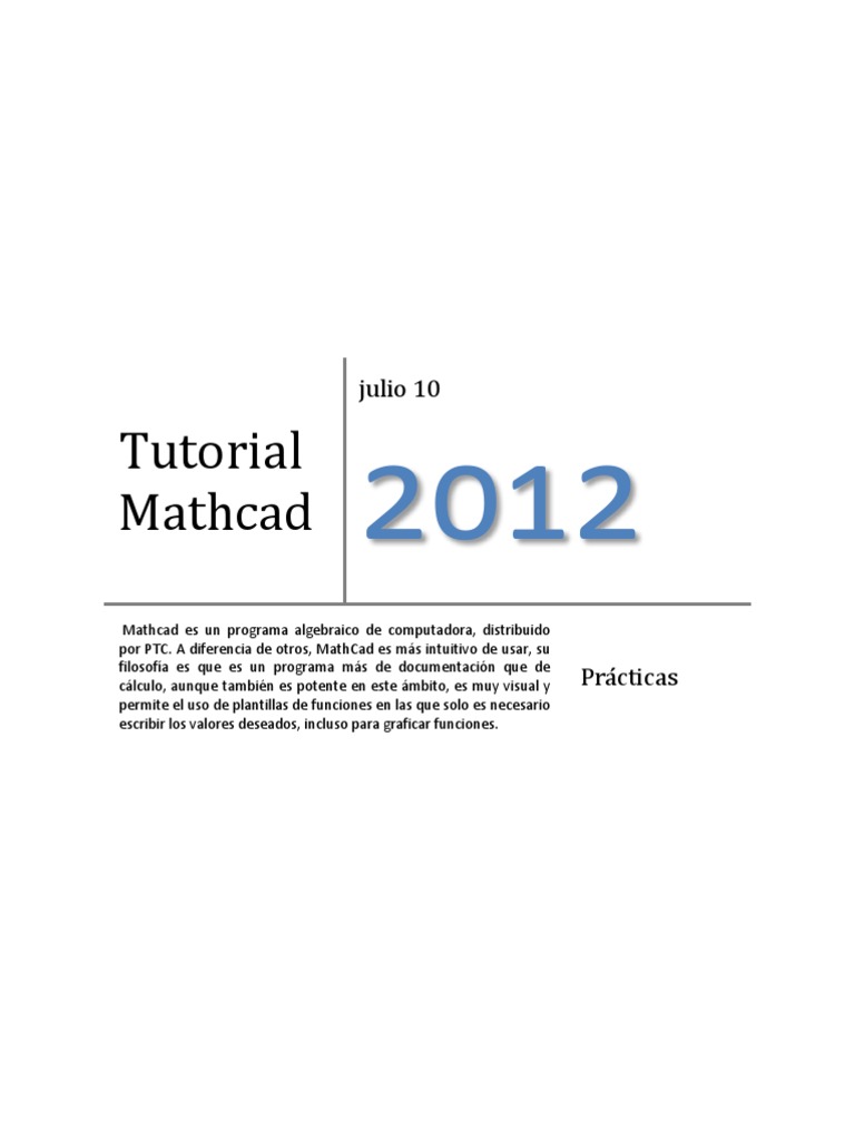 Tutorial de Prácticas Mathcad | PDF | Derivado | Volumen