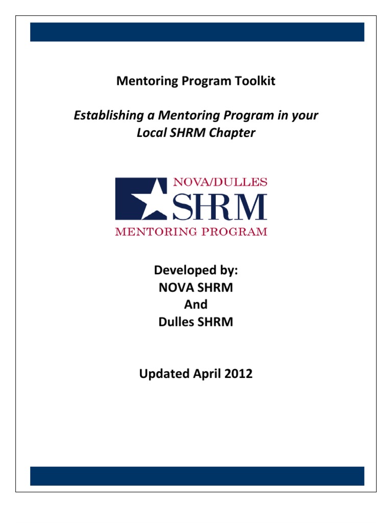 Mentoring Program Toolkit for SHRM Chapters | PDF | Mentorship | Cognition