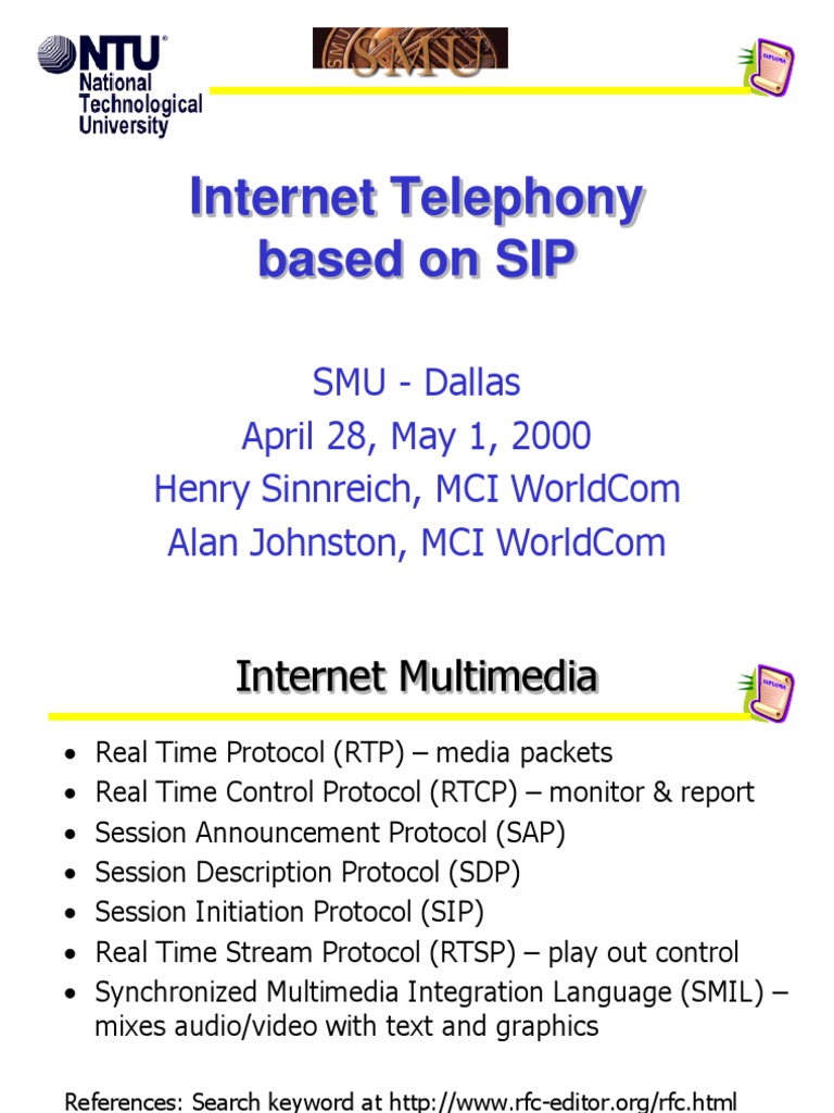 Sip | Session Initiation Protocol | Internet Architecture | Free 30-day ...